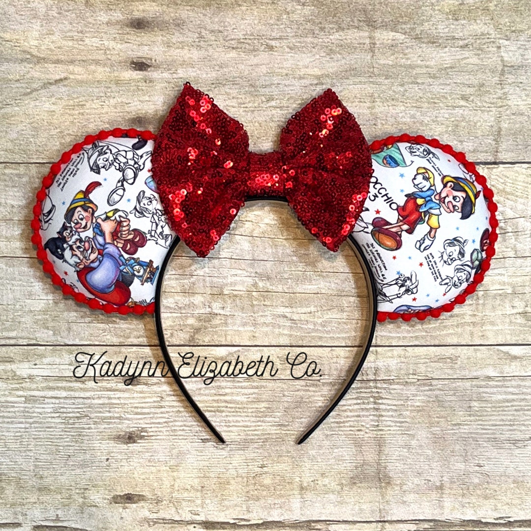 Pinocchio Mouse Ears, Mickey Minnie Mouse Ears - Etsy