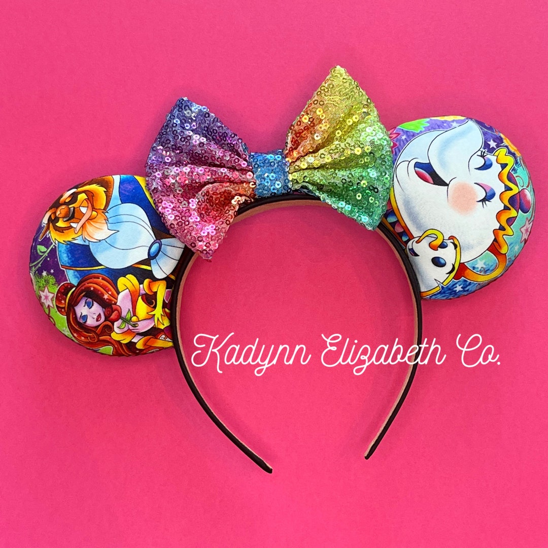 Beauty and the Beast Mouse Ears, Belle Mouse Ears, Princess Mouse Ears ...