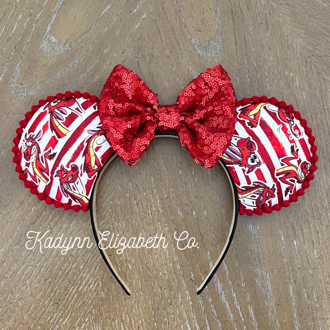 Mulan Mouse Ears, Mushu Mouse Ears, Mickey Minnie Mouse Ears - Etsy