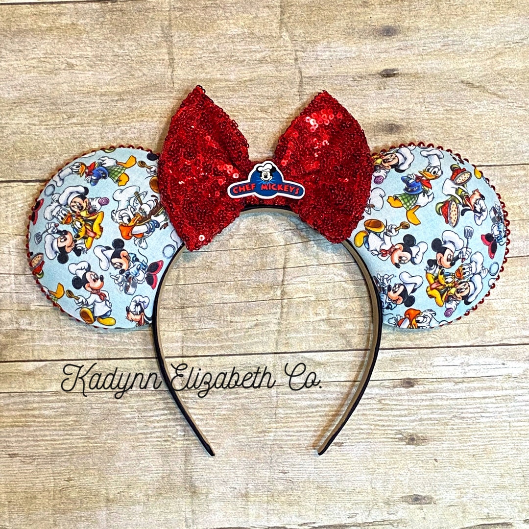 Chef Mickeys Mouse Ears, Disney Snacks, Mickey Minnie Mouse Ears - Etsy
