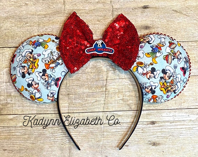 Chef Mickeys Mouse Ears, Disney Snacks, Mickey Minnie Mouse Ears - Etsy