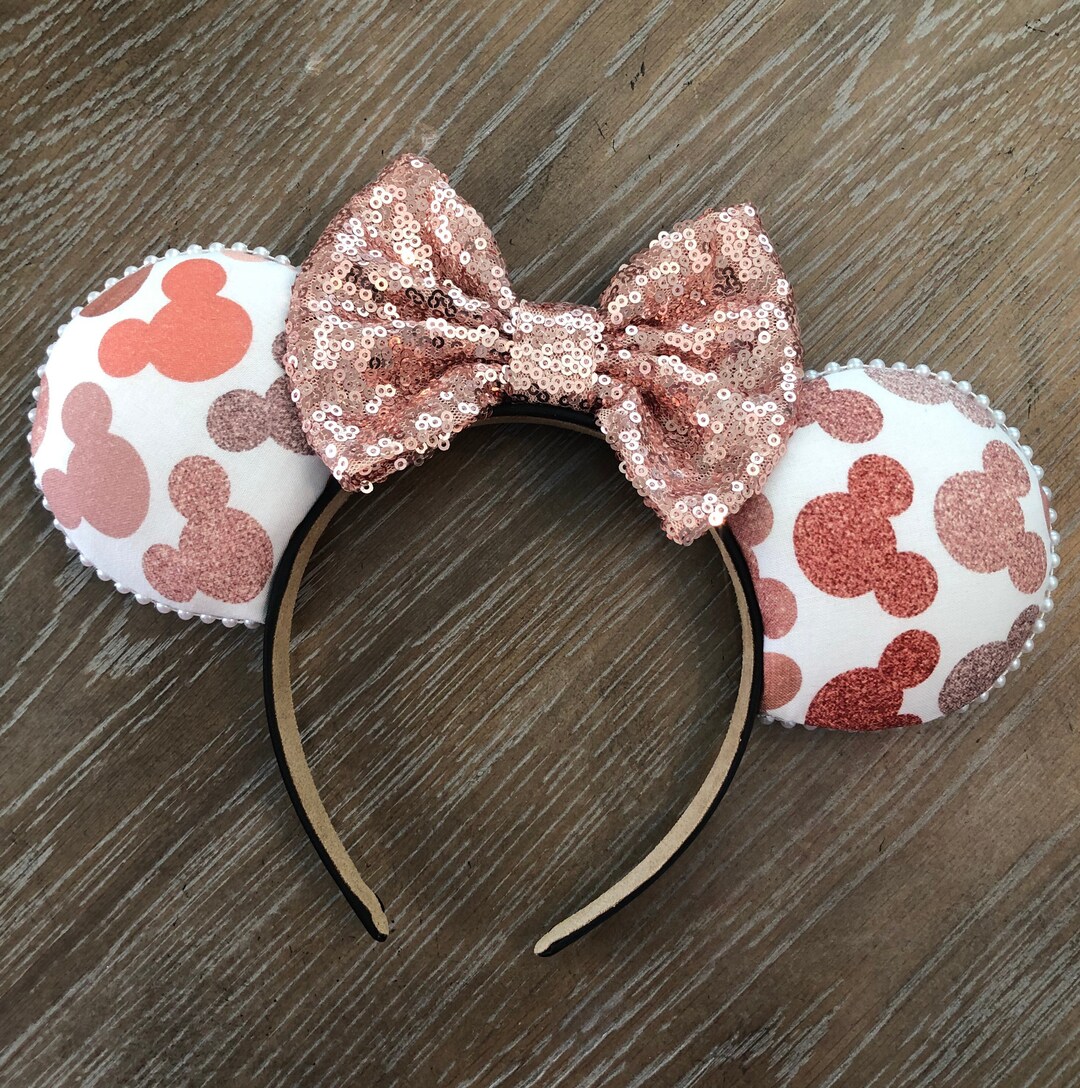 Rose Gold Mouse Ears, Mickey Minnie Mouse Ears - Etsy