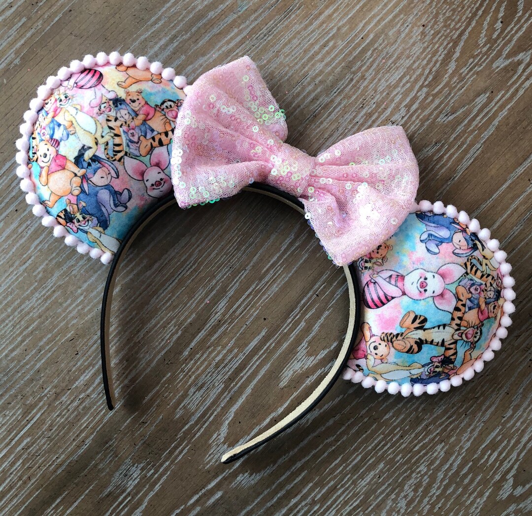 Pooh Mouse Ears, Winnie the Pooh, Mickey Minnie Mouse Ears - Etsy