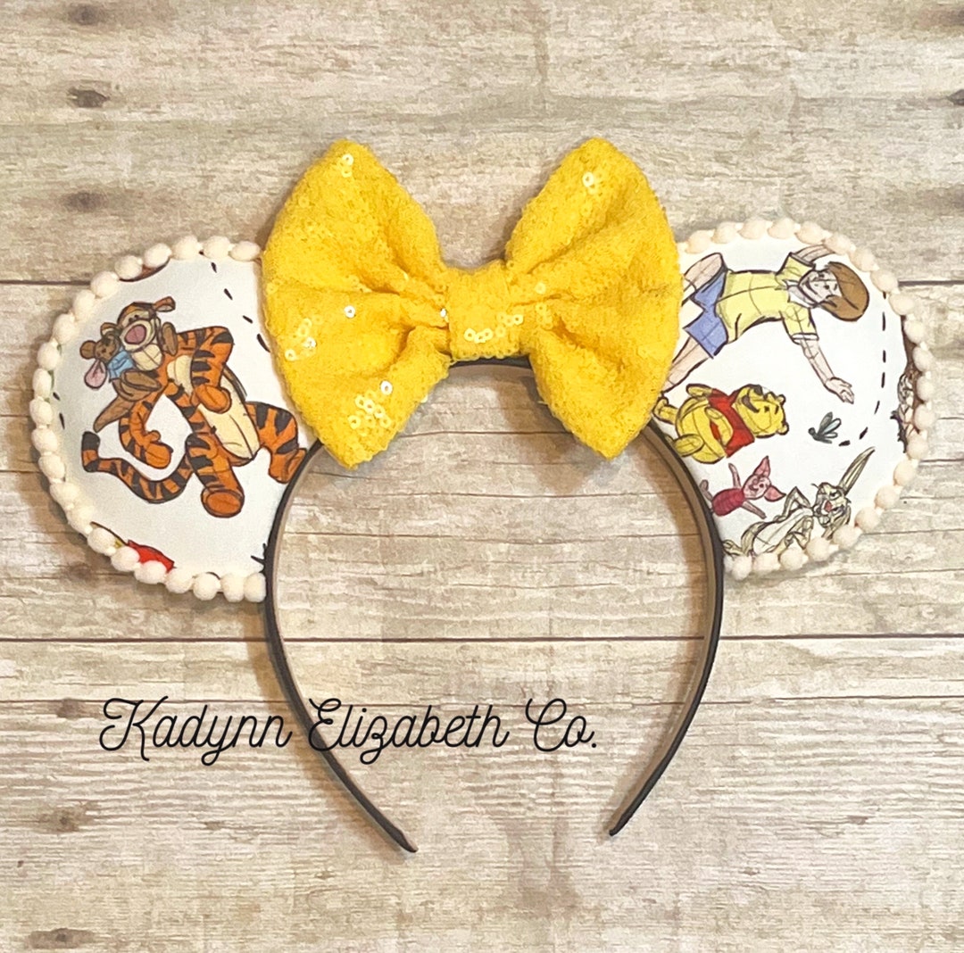 Pooh Mouse Ears, Winnie the Pooh Mouse Ears, Vintage Pooh, Mouse Ears ...
