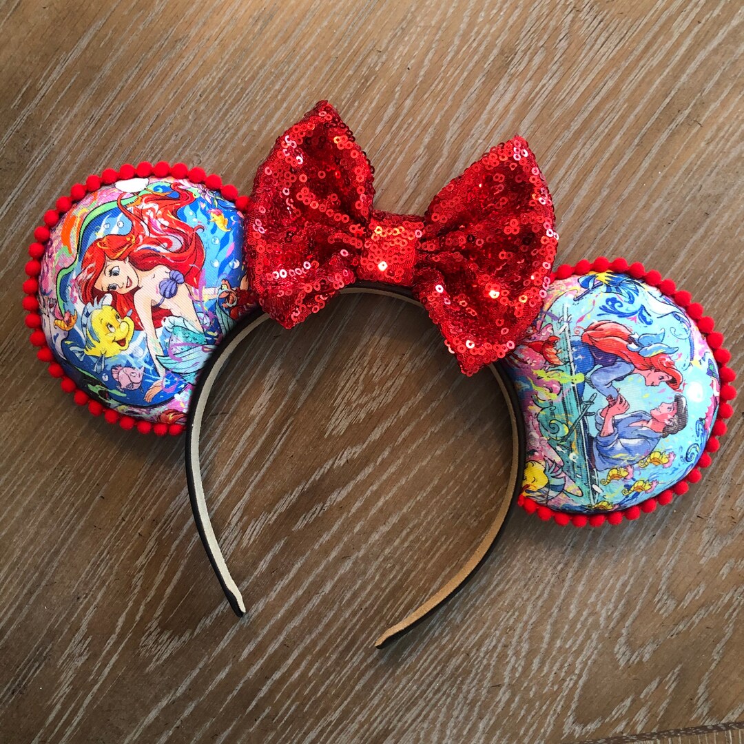 Little Mermaid Mouse Ears, Ariel Mouse Ears, Mickey Minnie Mouse Ears ...