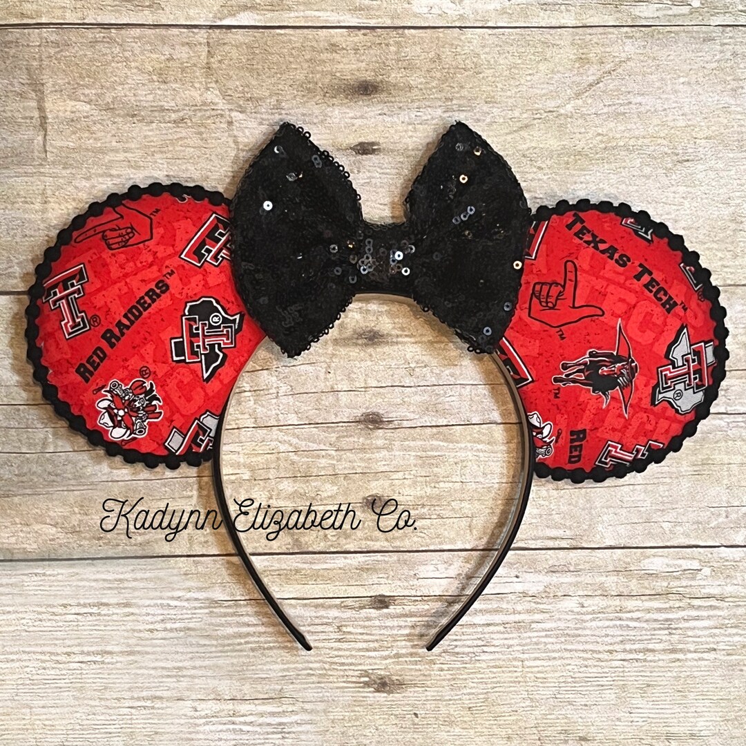 Texas Tech Mouse Ears, Red Raider Mouse Ears, Collegiate Mouse Ears ...