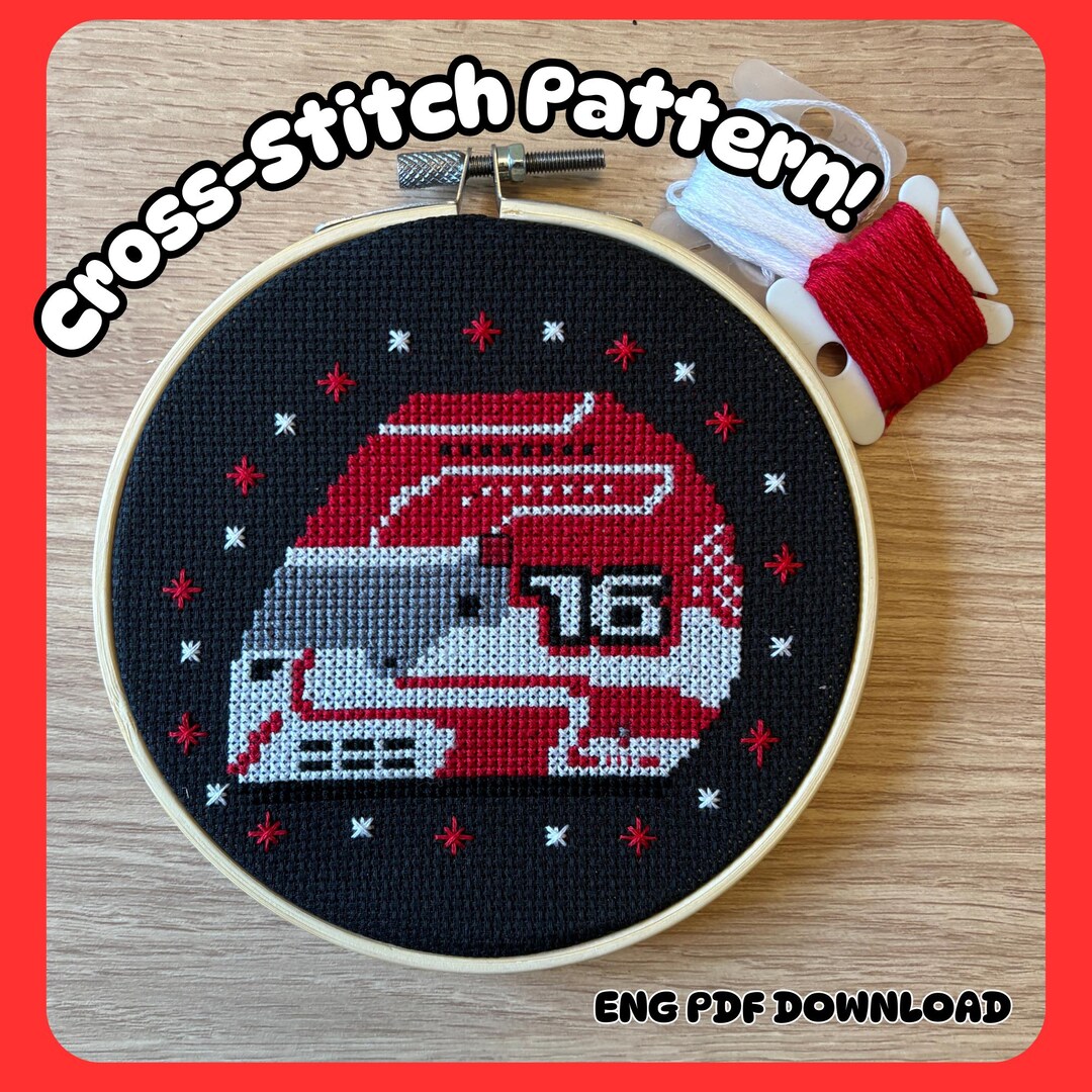 Charles Leclerc 2025 Racing Helmet Cross-stitch Pattern - Etsy
