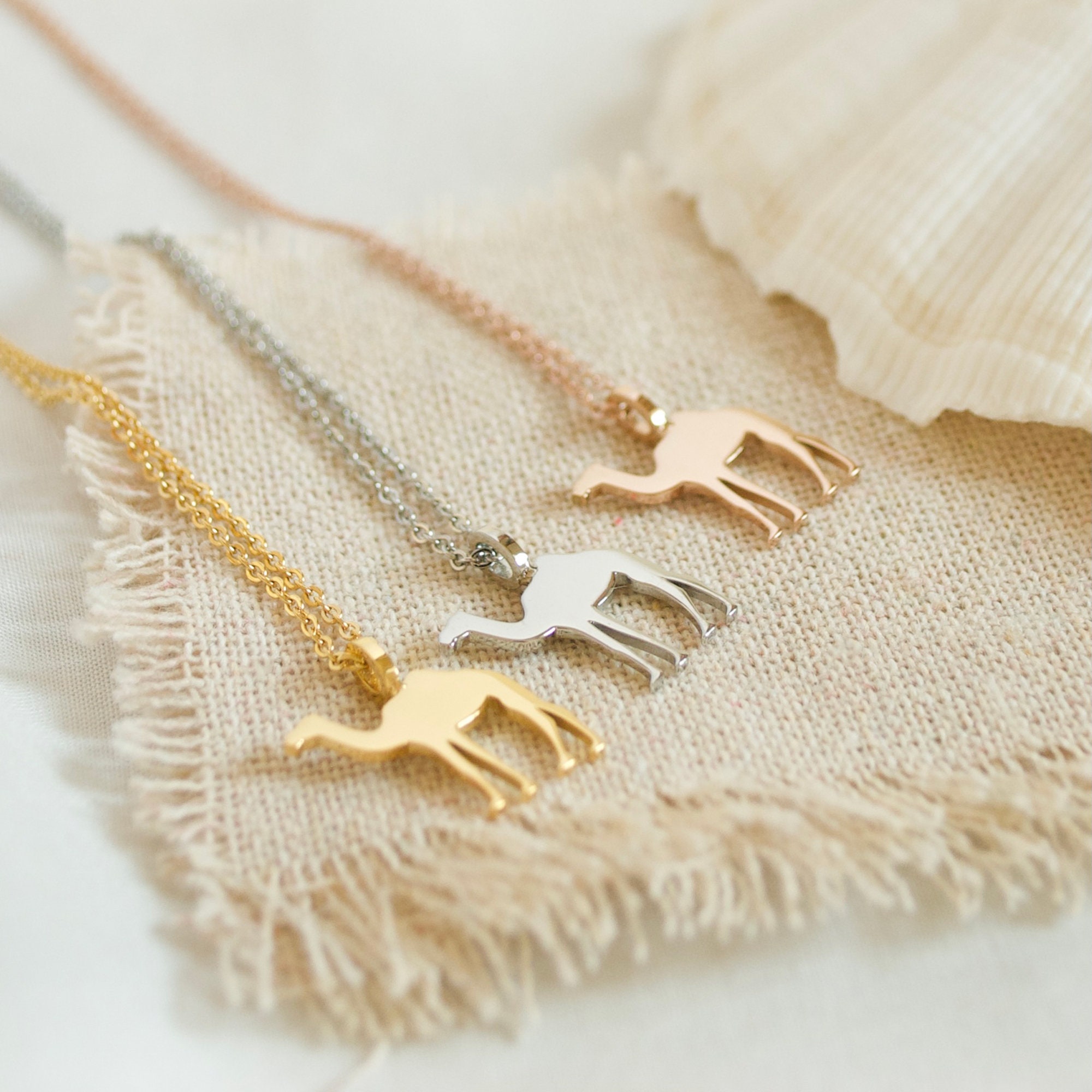 Camel Necklace // 18K Gold Plated // Animal Pendant // No - Etsy