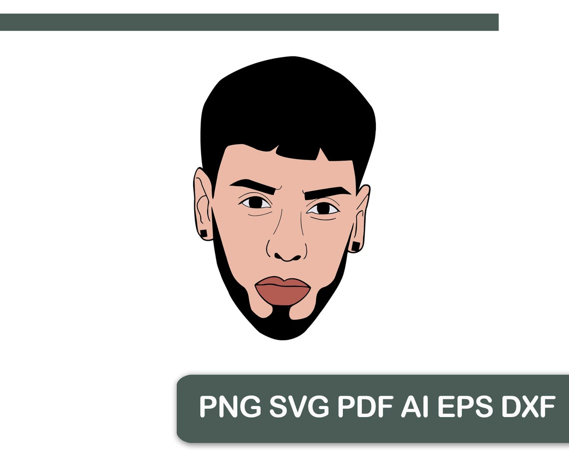 1 Anuel AA poster face rapper scrapbooking vector png pdf ai | Etsy