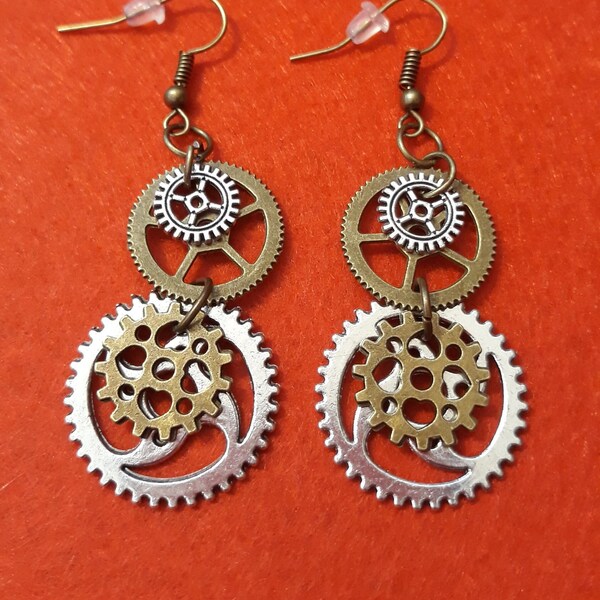 Gear Earrings - Etsy