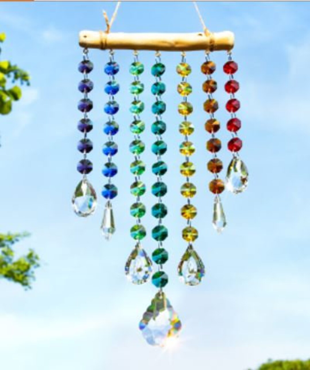Seven Colored Crystal Chakra Suncatchers Prisms for Home - Etsy