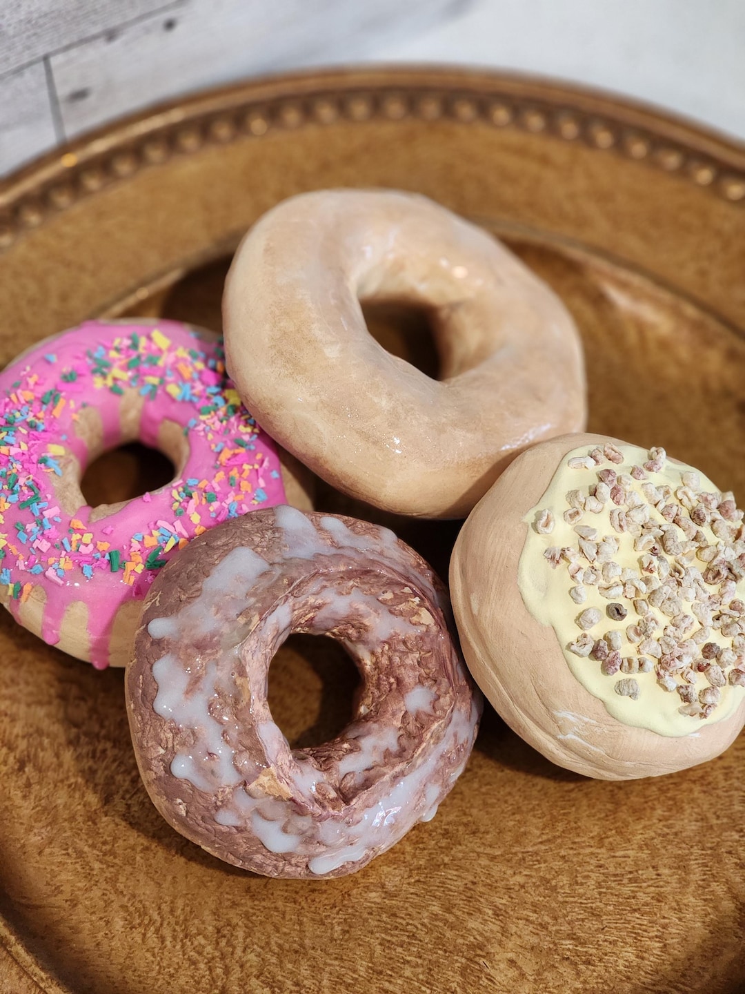 Faux Glazed Donut: Realistic Bakery Decor, Coffee Bar Display - Etsy