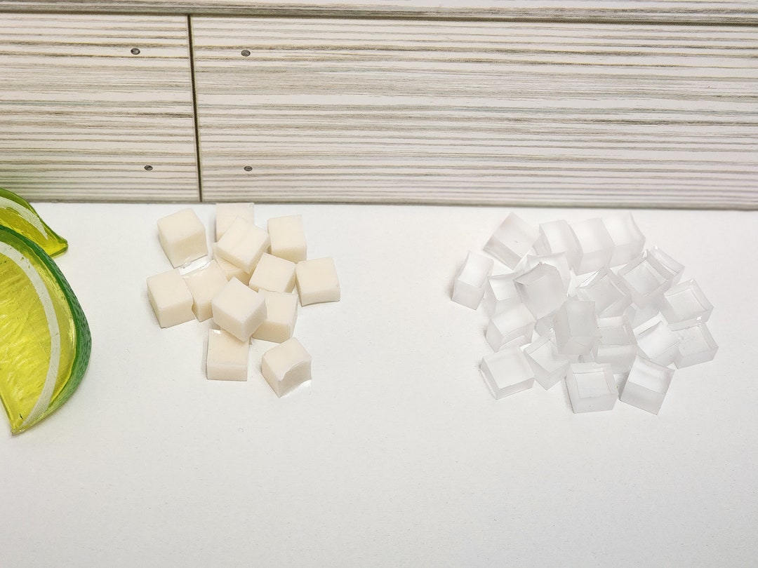 3/8" Ice Cubes, Sugar Cubes, or Chocolate Bits / Faux Mini Ice/ Faux ...