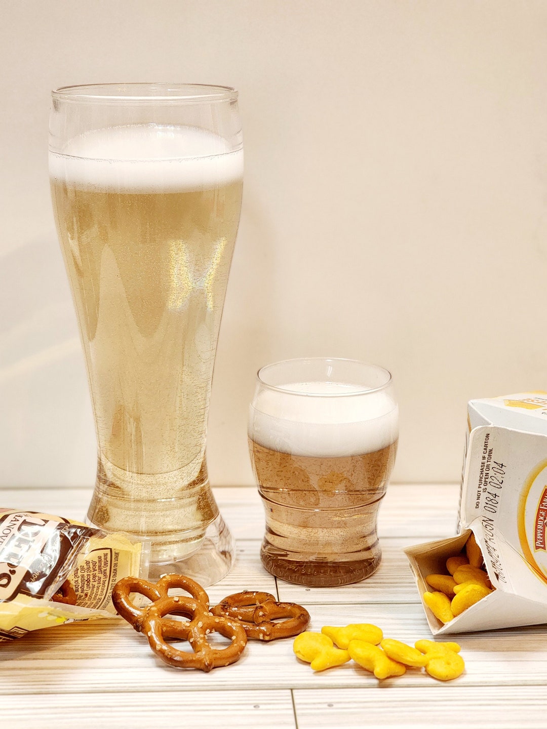 Fake Beer Prop: Tall & Short Pilsner Glass - Light, Medium, Dark Ale - Etsy