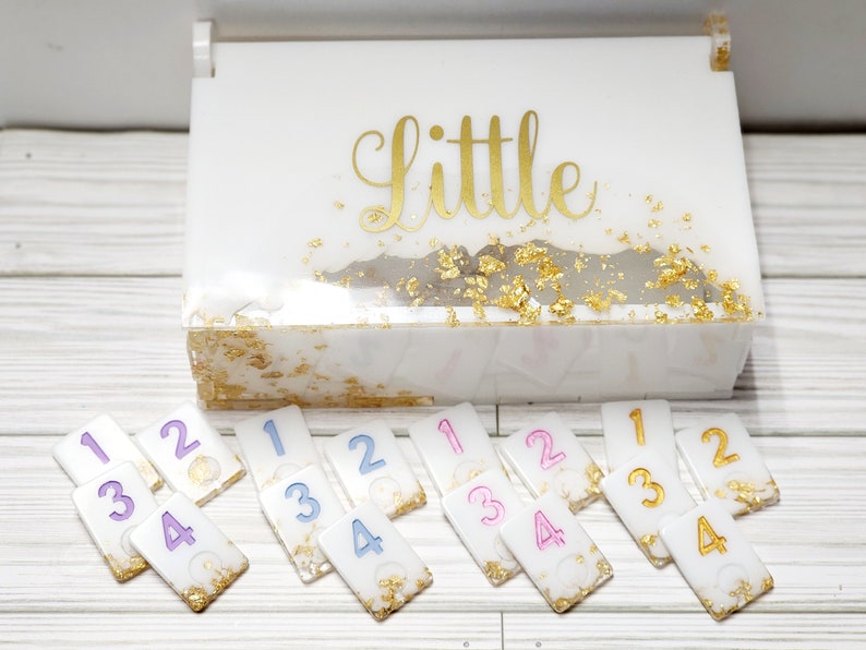 Custom Rummikub Set: Gold Flake Tiles, Personalized Box - Etsy