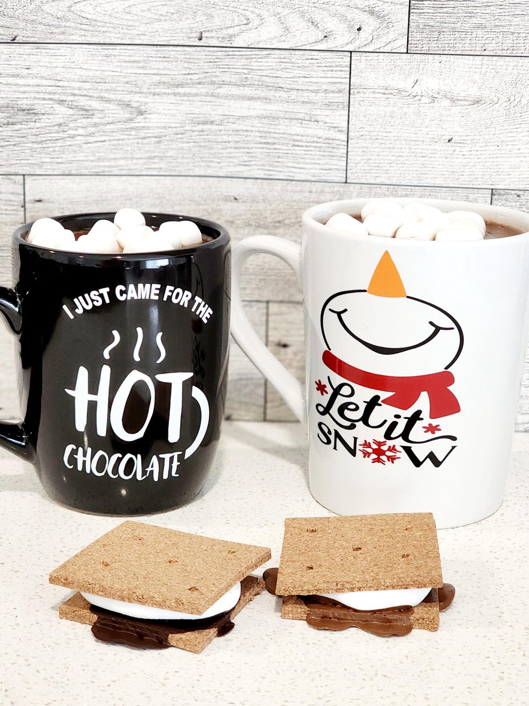 Faux Hot Chocolate W/ Cute Designs / Available as a Set or a Piece - Etsy