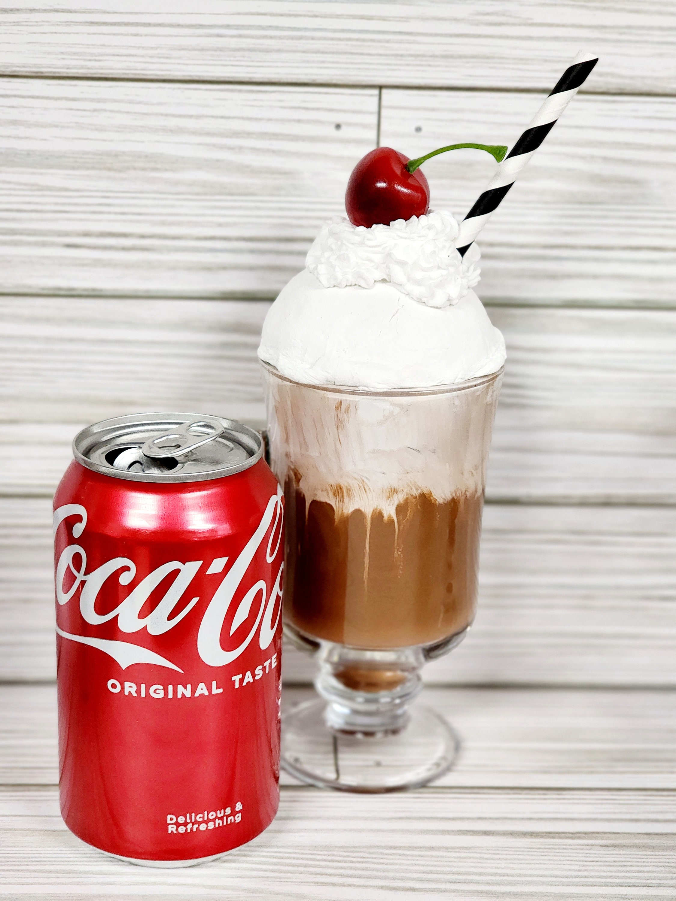 Faux Root Beer, Dr. Pepper , and Coke Float / Fake Floats - Etsy