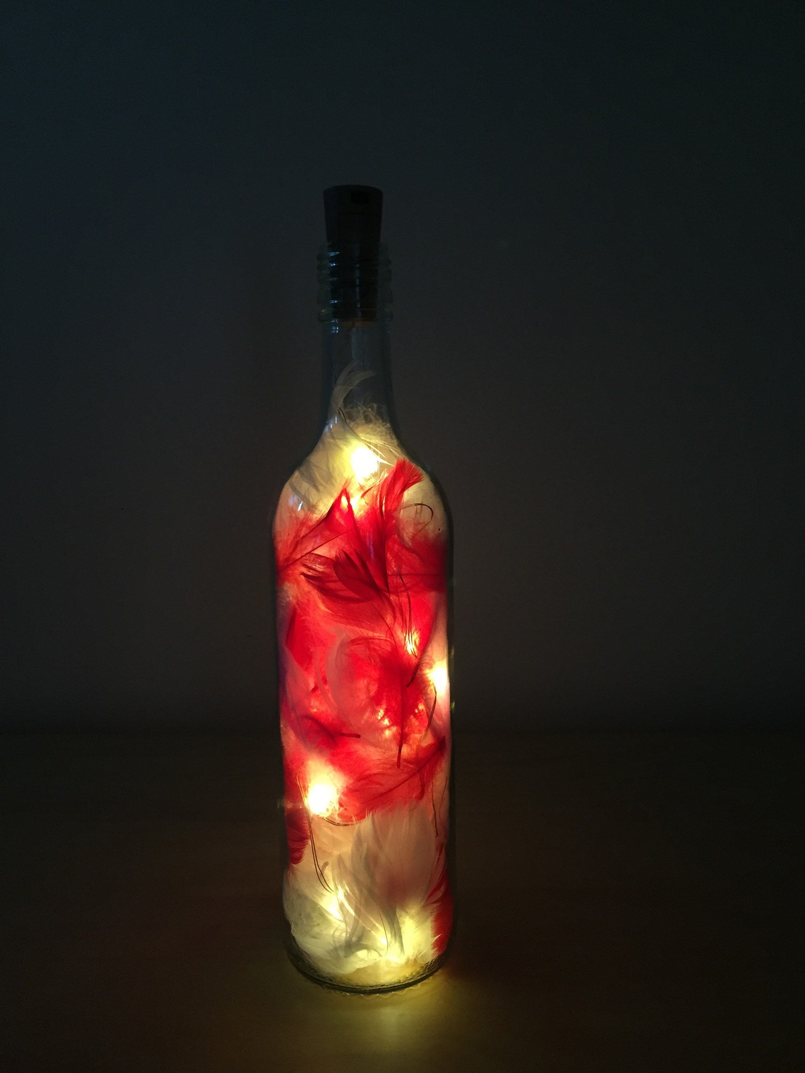 Beautiful Wine Bottle With LED Light. - Etsy