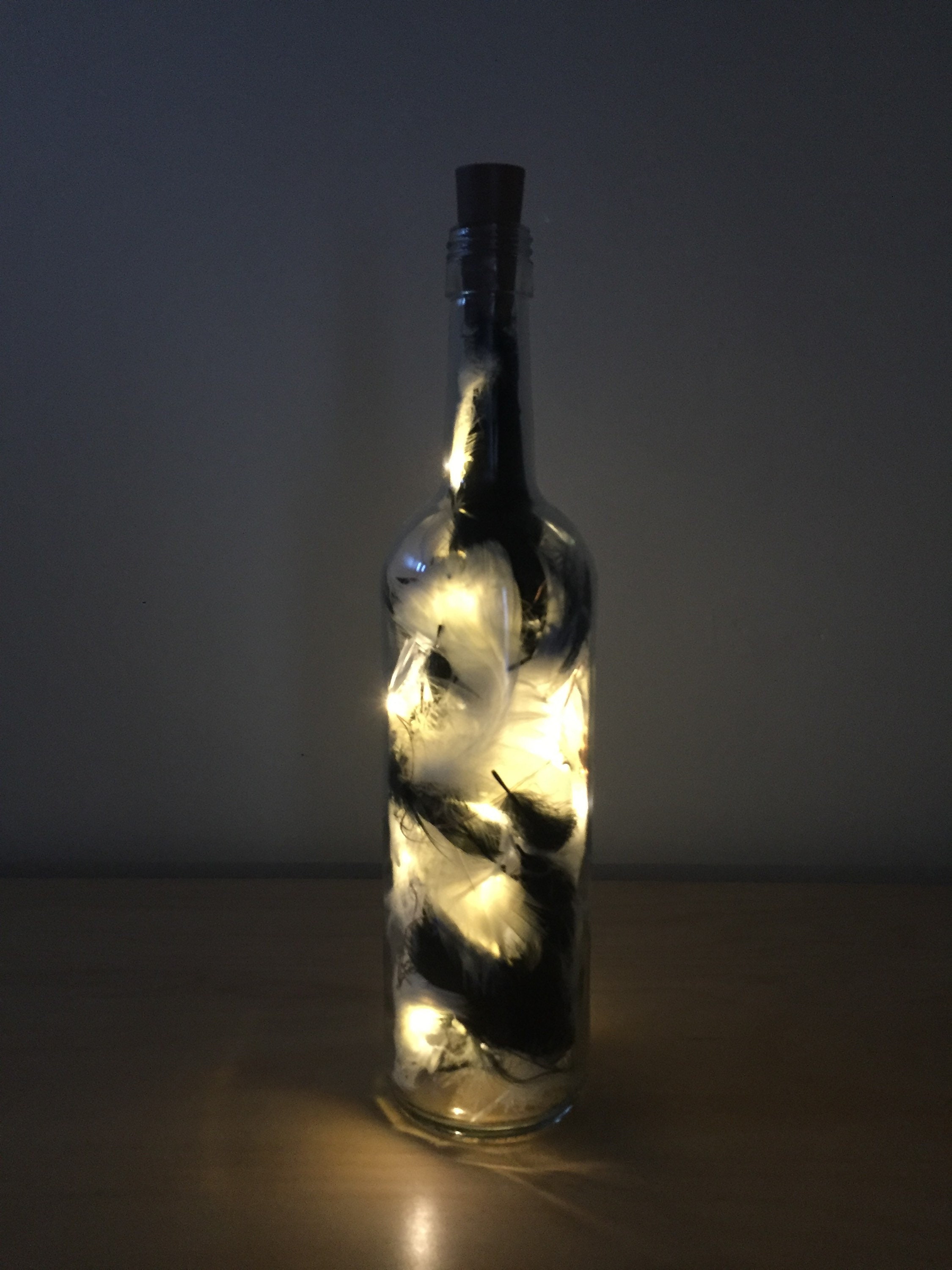 Beautiful Wine Bottle With LED Light. - Etsy