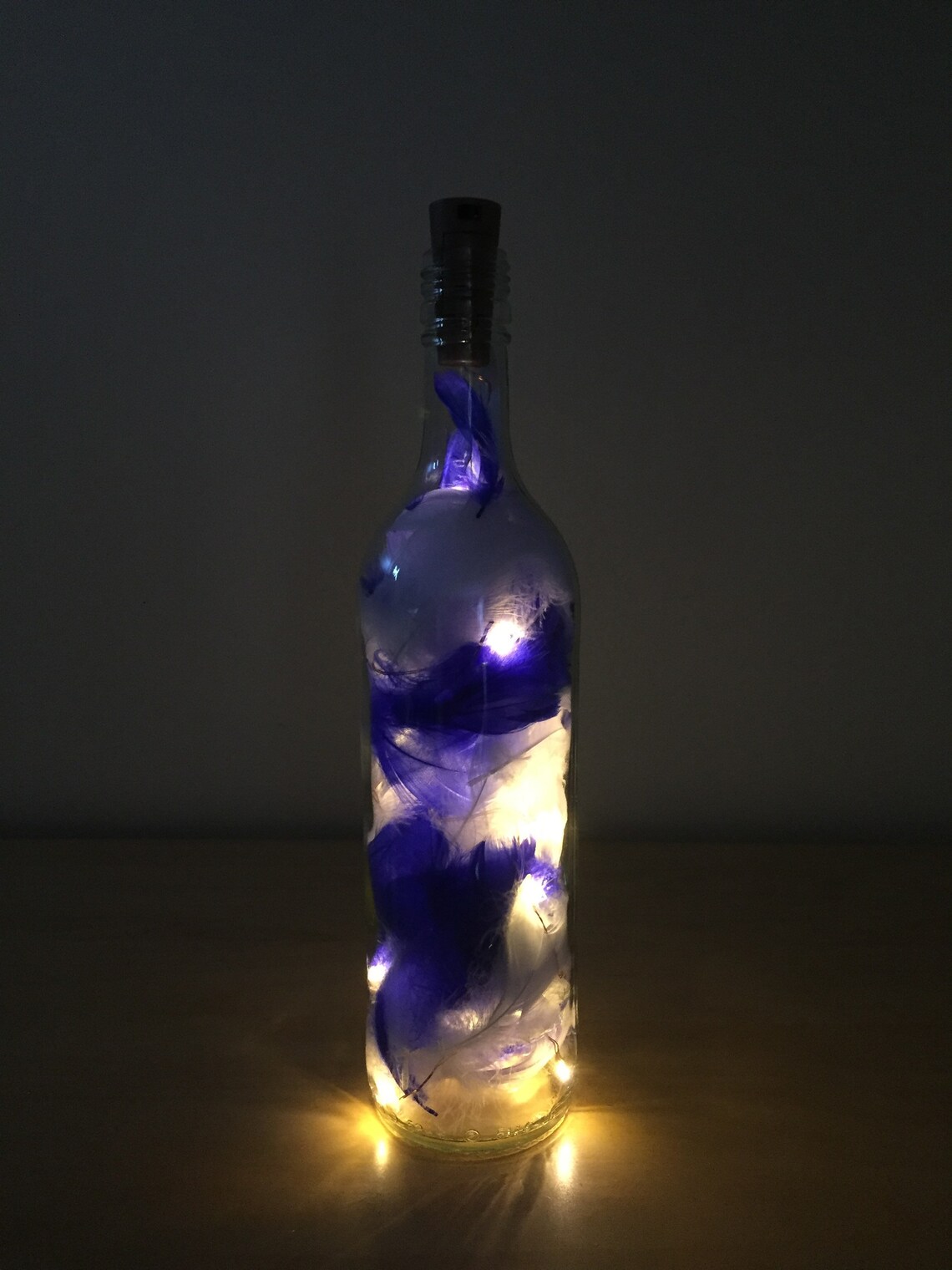 Beautiful Wine Bottle With LED Light. - Etsy
