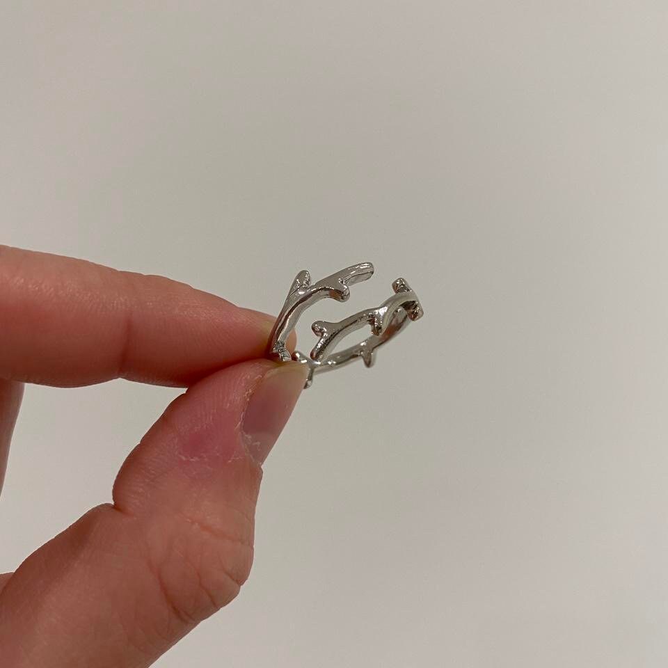 Olive Leaf Ring, Adjustable Laurel Ring, Wrap Around Leaf Ring, Dainty ...