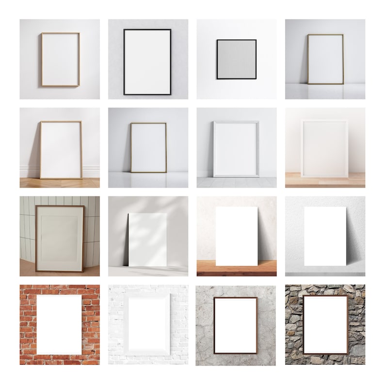 150 Frame Mockup Bundle Neutral Mock up Photograph Style Stock Photo ...