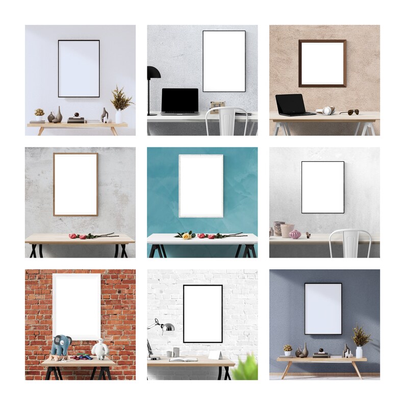 150 Frame Mockup Bundle Neutral Mock up Photograph Style Stock Photo ...