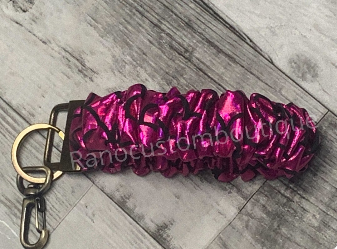 Keyfob Satin Scrunchie Keychain, Scrunchie Wristlet Key Holder ...