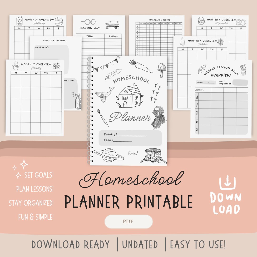 Printable Homeschool Planner Printable | PDF | Homeschool Binder ...