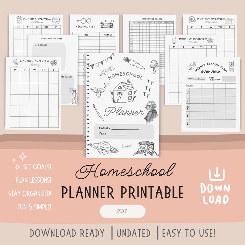 Printable Homeschool Planner Printable | PDF | Homeschool Binder ...