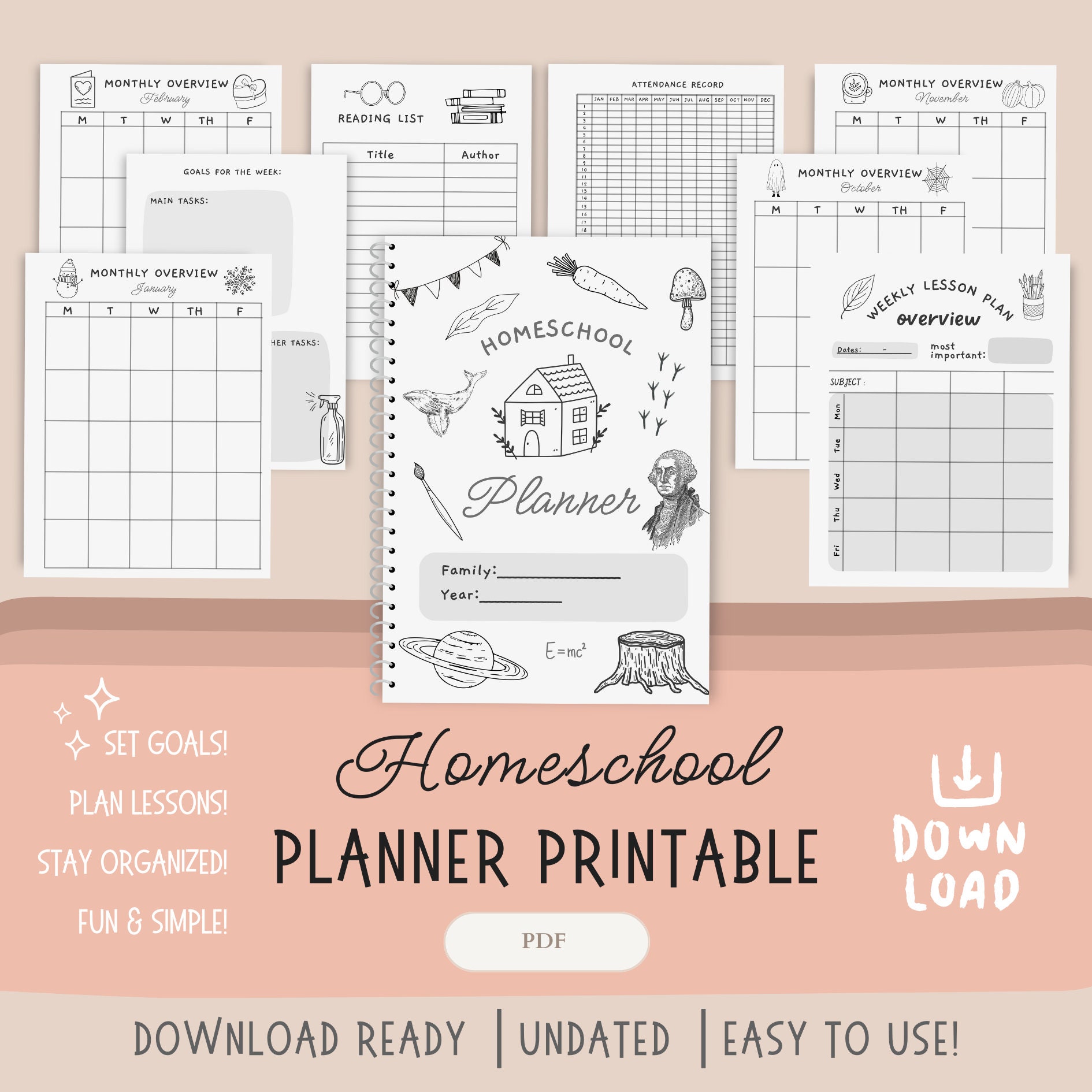 Printable Homeschool Planner Printable | PDF | Homeschool Binder ...