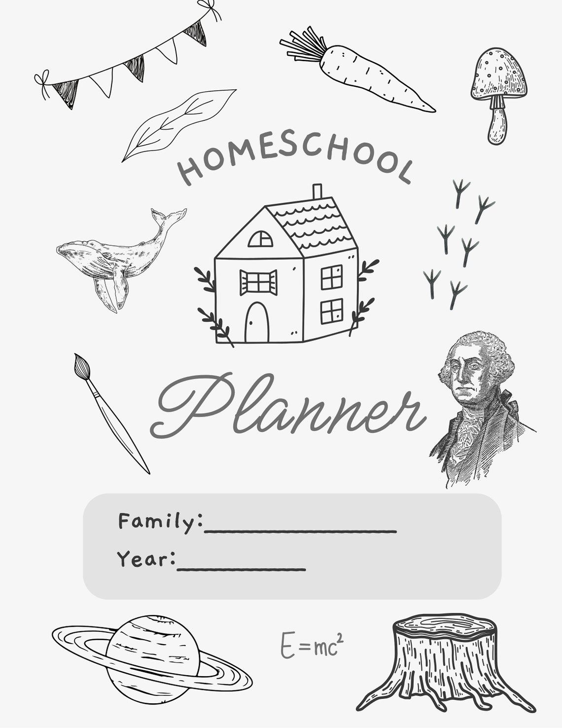 Printable Homeschool Planner Printable PDF Homeschool Binder Weekly and ...