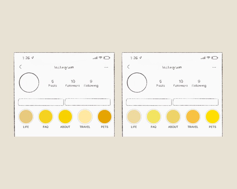 25 Instagram Highlight Covers Yellow Colors - Highlight Icons ...