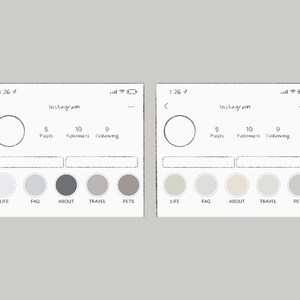 25 Instagram Highlight Covers Grey Colors - Highlight Icons - Instagram ...