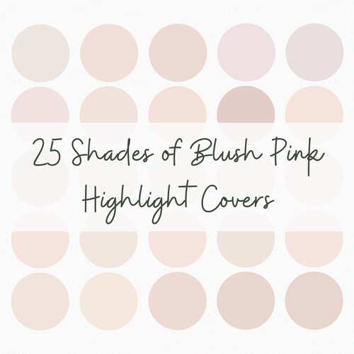 25 Instagram Highlight Covers Blush Pink Colors Highlight - Etsy