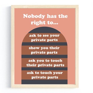 Body Safety Rules Poster Set, Teach Kids Consent Posters, Boho Therapy ...