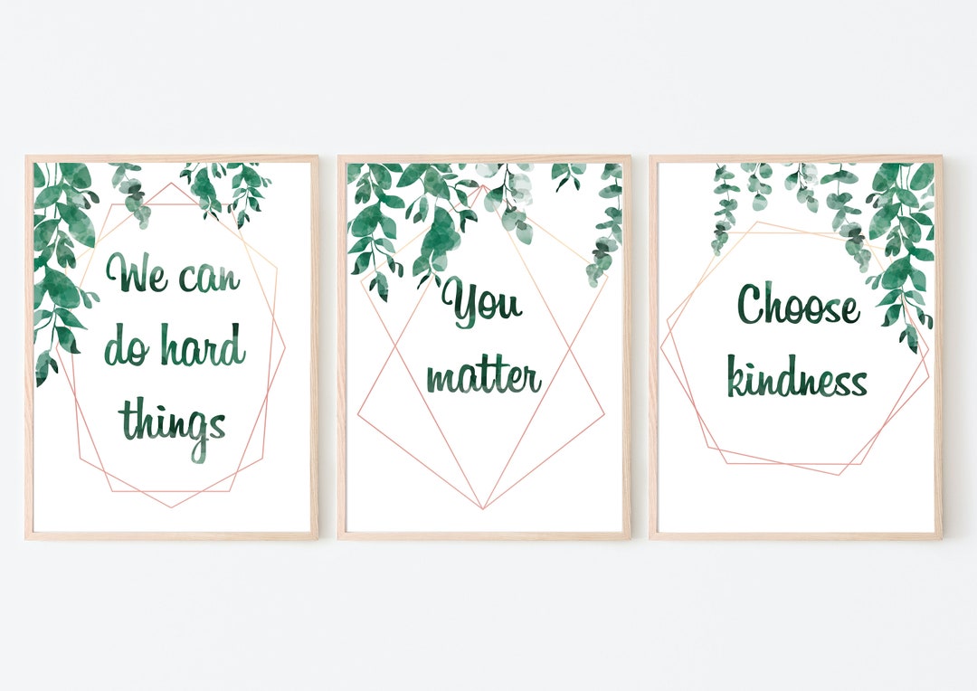Modern Farmhouse Inspirational Classroom Posters, Boho Classroom Decor ...