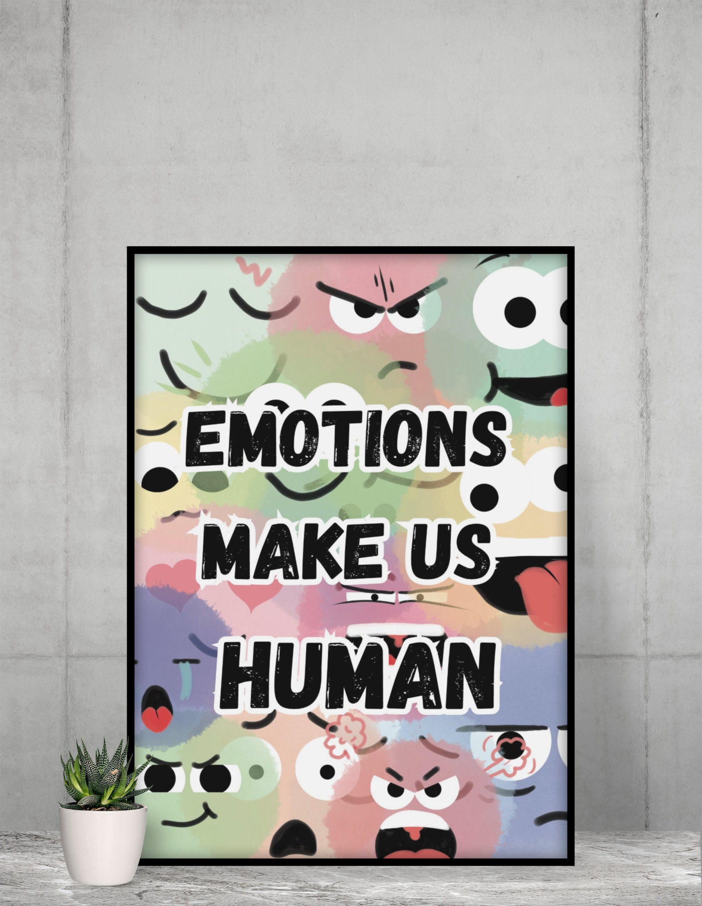 Emotions Make Us Human, Feelings Poster, Emotions Chart, Mental Health ...