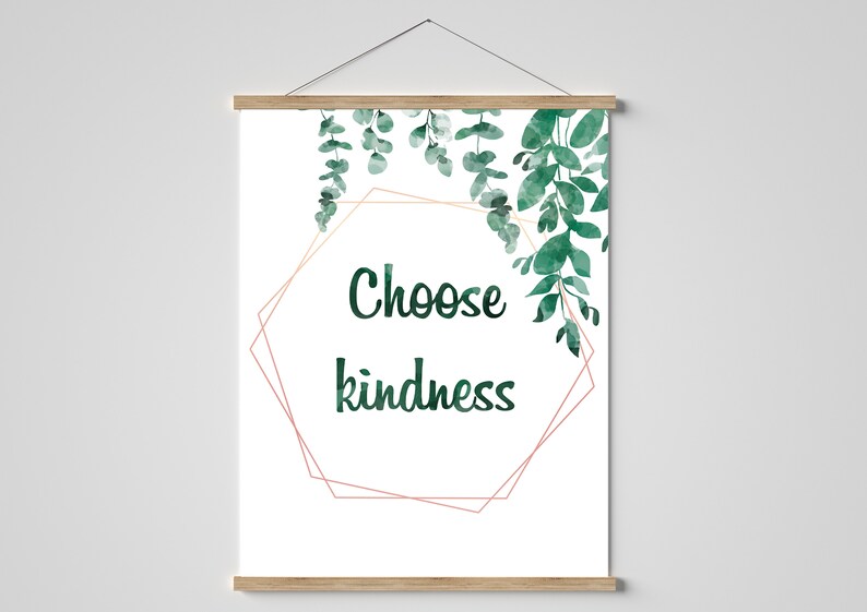Choose Kindness Poster, Boho Classroom Decor, Modern Farmhouse ...