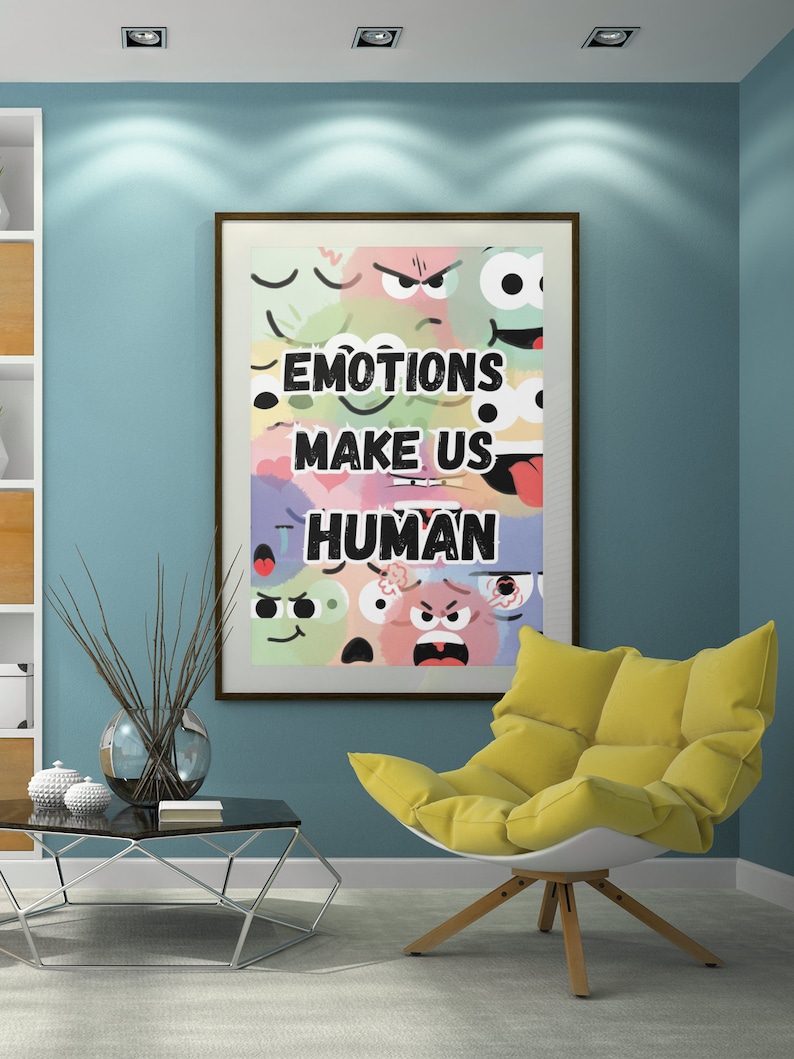Emotions Make Us Human, Feelings Poster, Emotions Chart, Mental Health ...