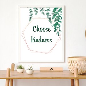 Choose Kindness Poster, Boho Classroom Decor, Modern Farmhouse ...