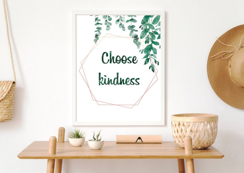 Choose Kindness Poster, Boho Classroom Decor, Modern Farmhouse ...