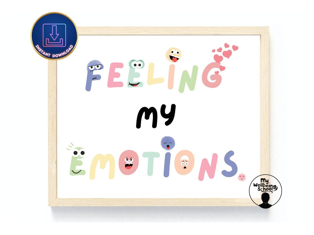Feeling My Emotions, Fun Poster for Your Classroom, Therapy Office ...