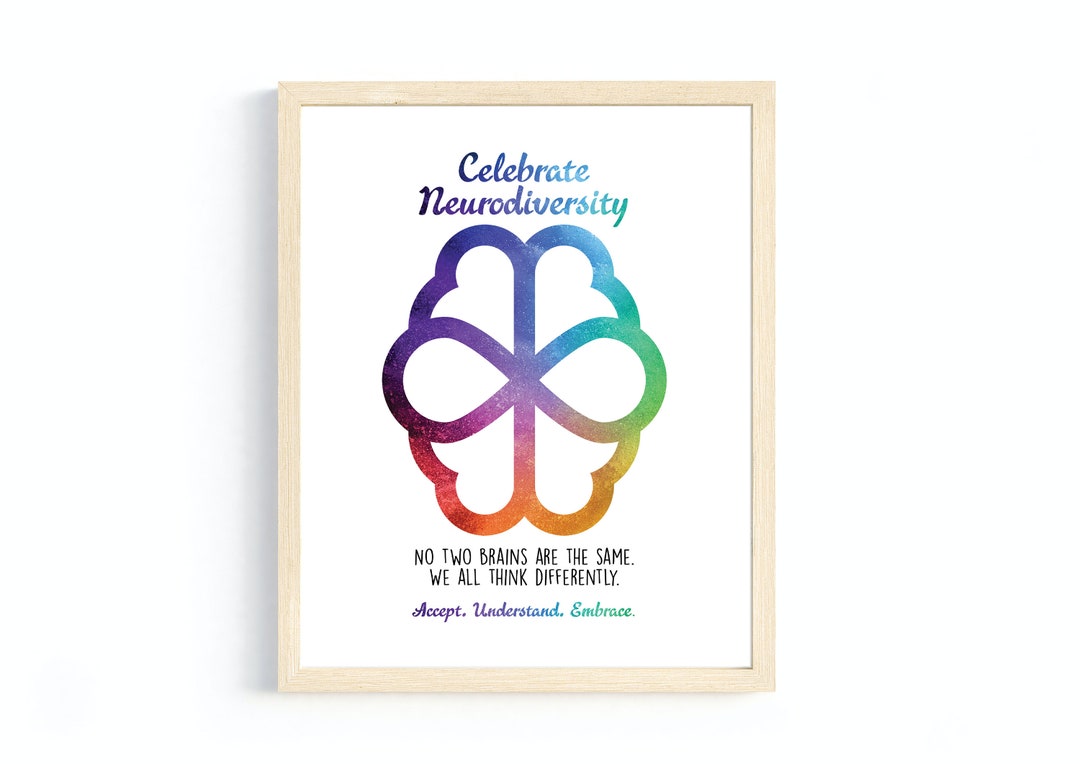 Neurodiversity Print, Celebrate Neurodiversity, Therapy Room Decor ...