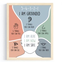 Calm Down Rainbow Breathing, Mindful Breathing,grounding Technique ...