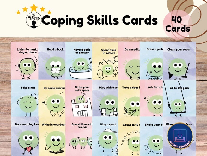 Emotional Regulation Therapy Flashcards for Kids and Counselors - Etsy