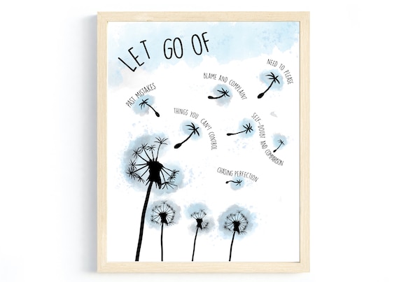Let Go of Print Therapy Office Decor Coping Skills Poster - Etsy