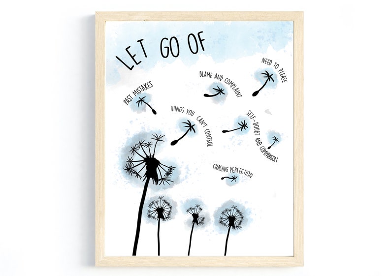Let Go of Print, Therapy Office Decor, Coping Skills Poster, School ...