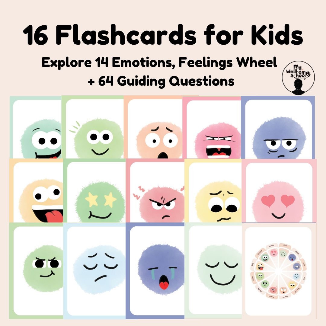Emotional Regulation Flashcards for Kids - School Counselor Learning ...