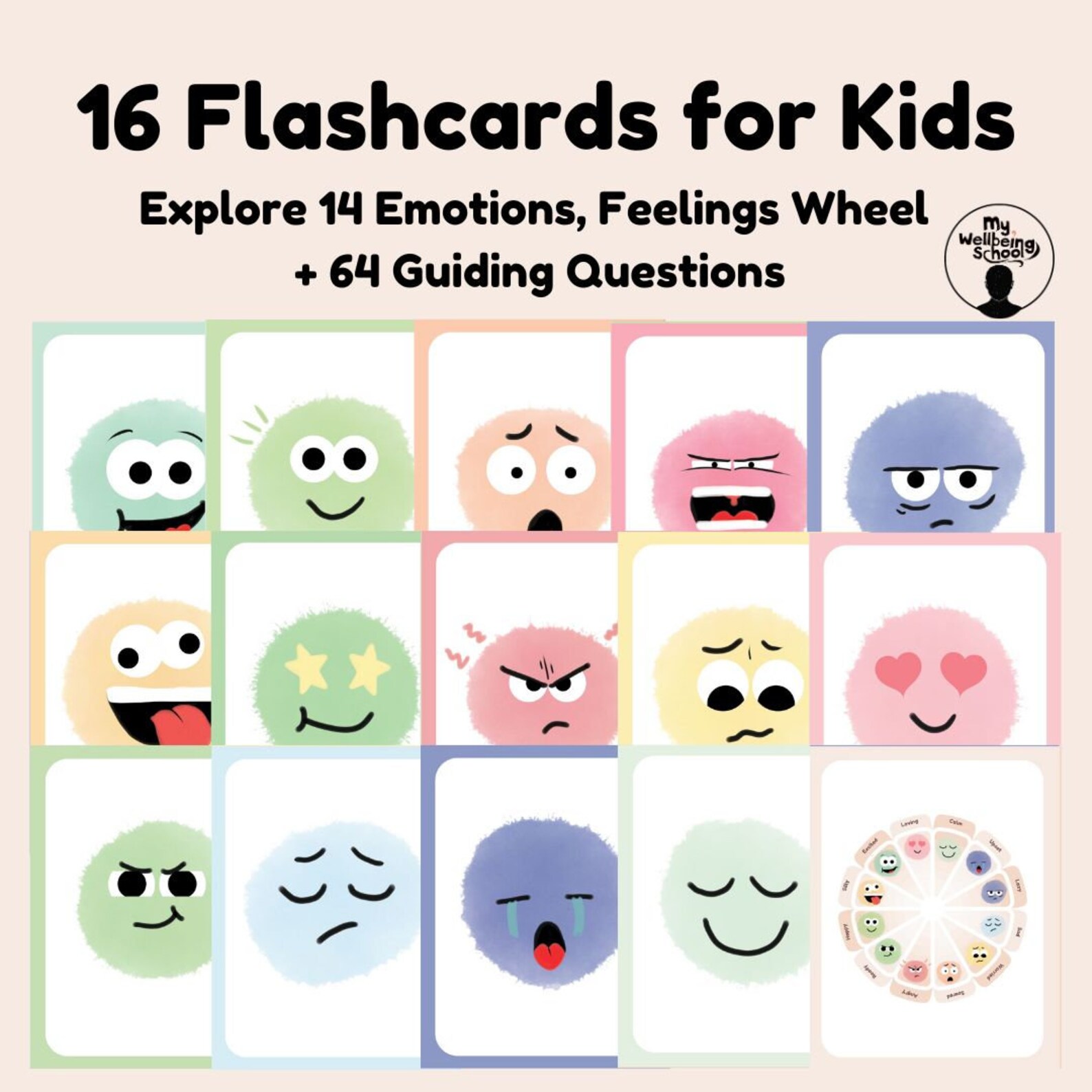 Emotional Regulation Flashcards for Kids - School Counselor Learning ...